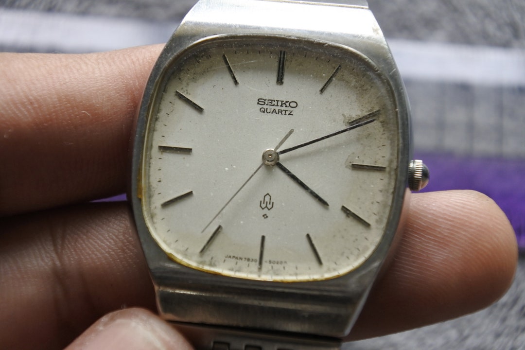 Vintage Seiko 7830 5020 White Dial Men Quartz Watch Japan - Etsy