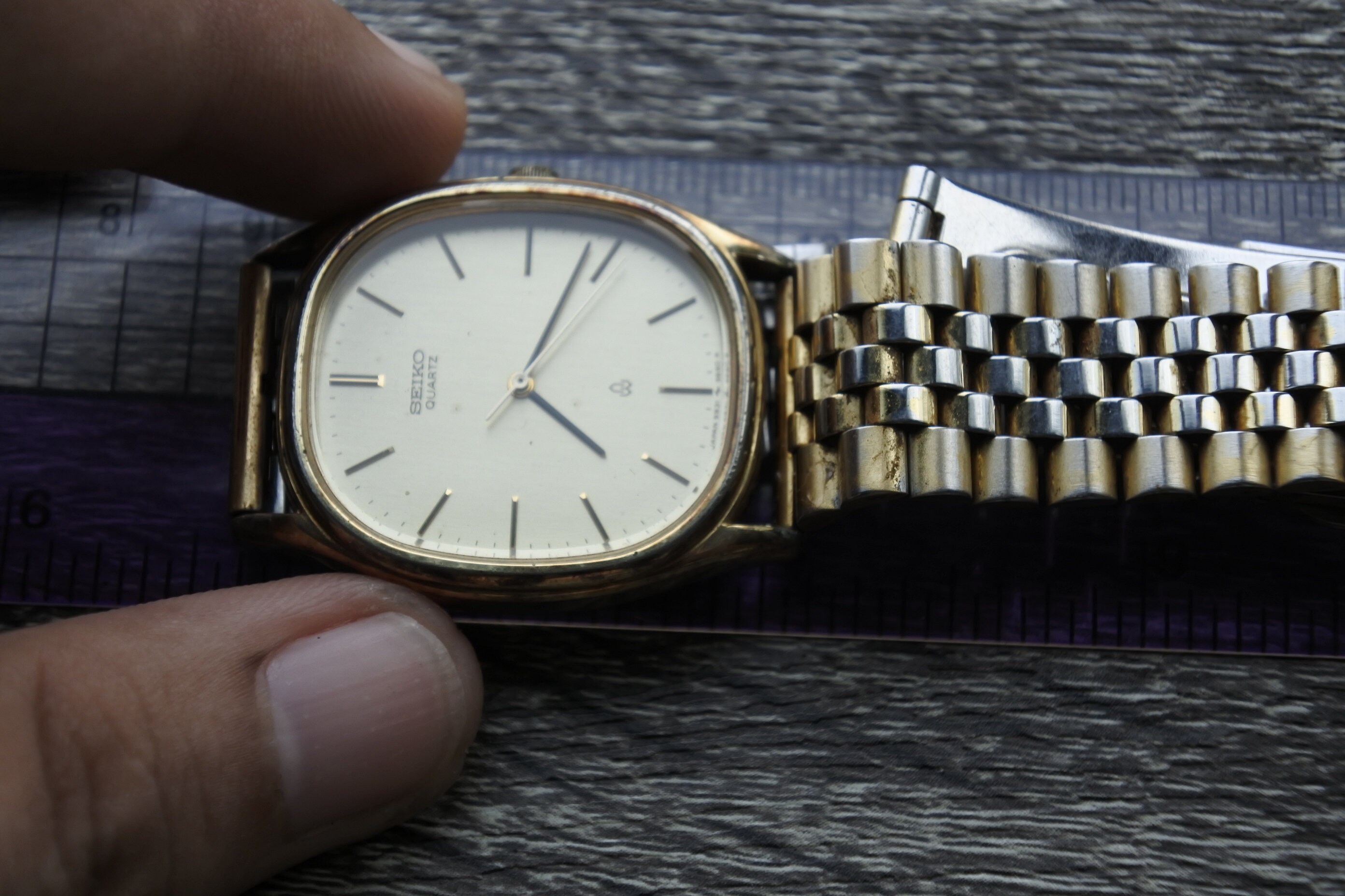 Vintage Seiko Gold Plated 5931 5500 Yellow Dial Men Quartz - Etsy