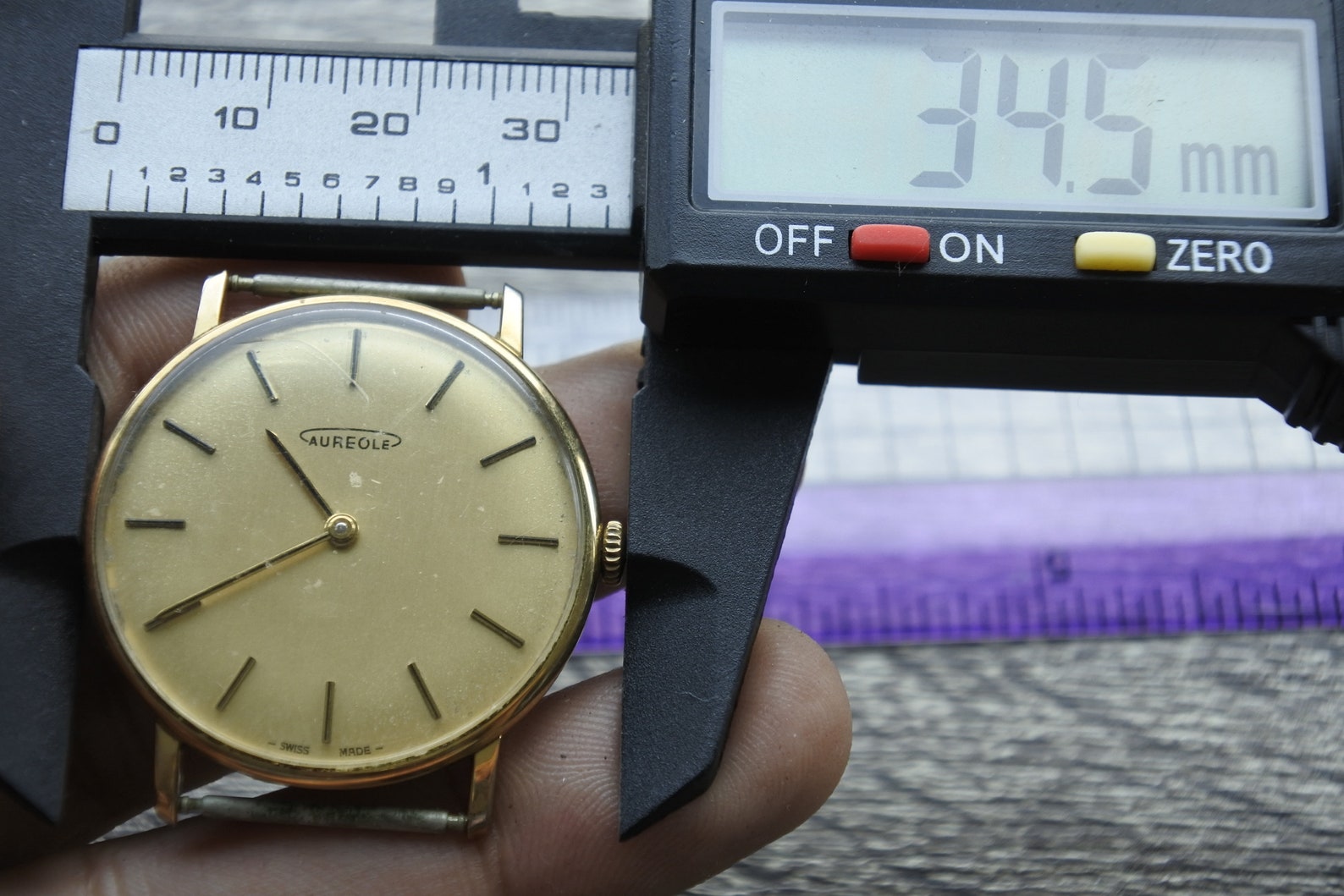 Vintage 1960 Aureole Swiss Made Hand Winding Gold Plated Dress Men ...