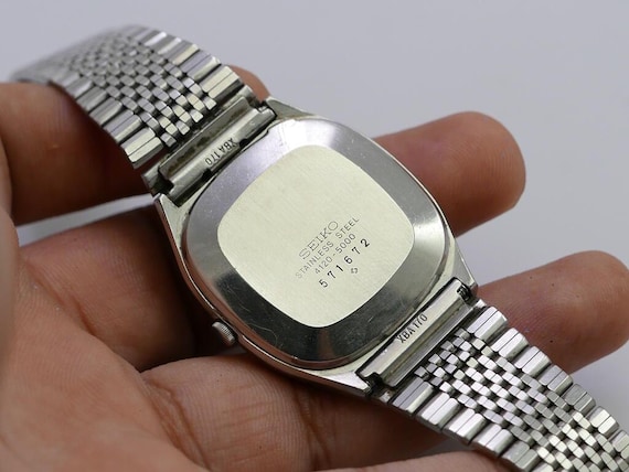 Vintage Seiko Emblem 4120 5000 Copper Dial Men Quart… - Gem