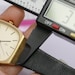 Vintage Seiko Gold Plated 7830 5020 Textured Dial Men Quartz Watch Japan Square Cushion Shape ...