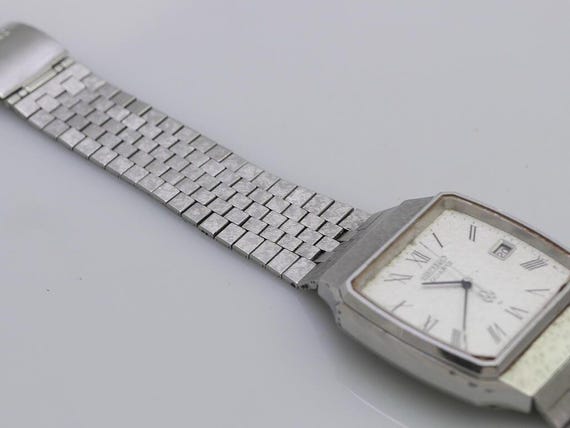 Vintage Seiko 0842 5010 Roman Numeral Dial Men Quart… - Gem