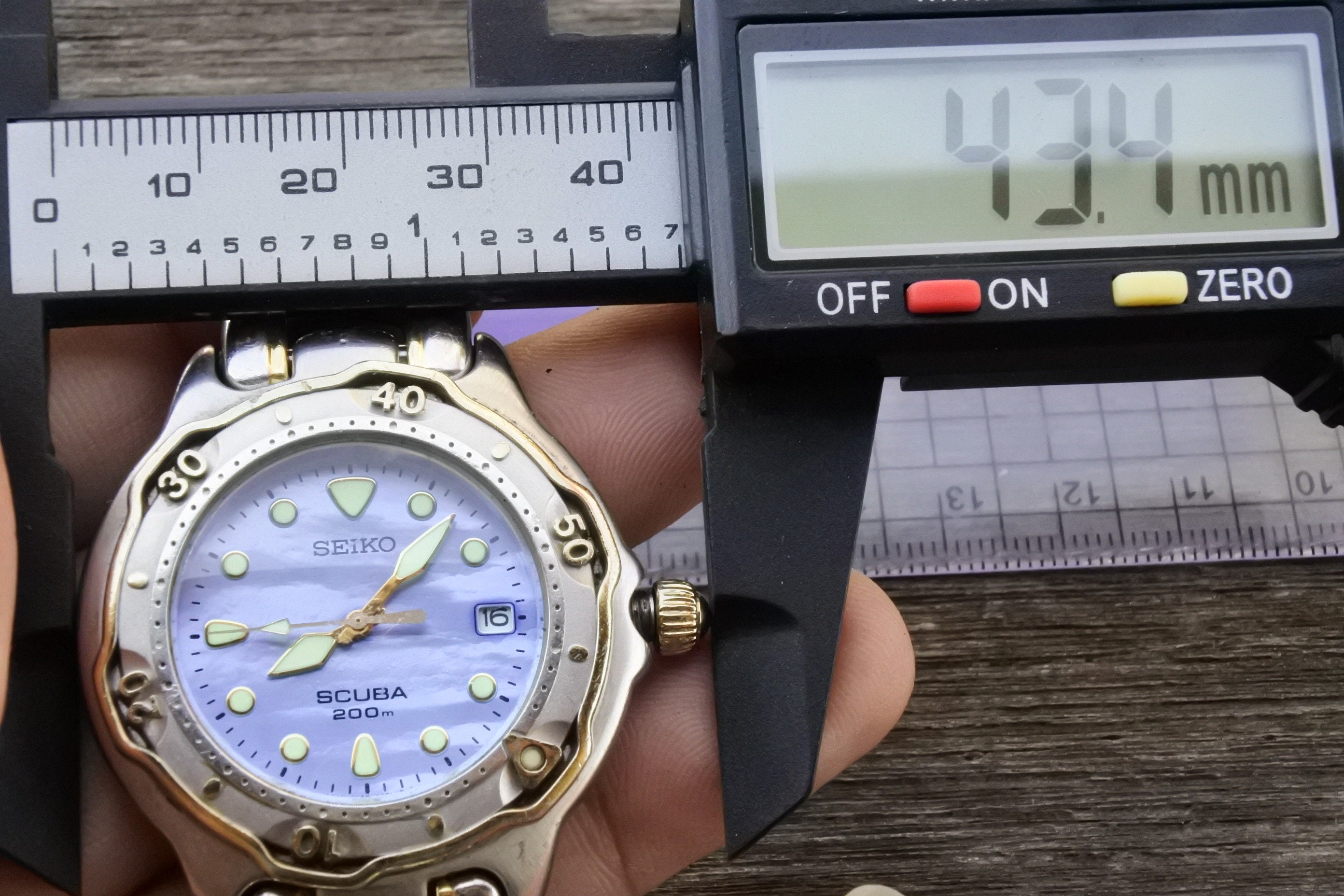 Vintage Seiko Scuba Driver 7N35 6030 Blue Dial Men Quartz Watch Japan ...