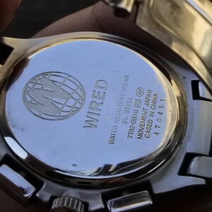 Vintage Seiko Wired Chronograph 7T92 0BX0 Black Dial Men Quartz Watch ...