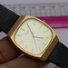 Vintage Seiko Gold Plated 7830 5020 Textured Dial Men Quartz Watch Japan Square Cushion Shape ...
