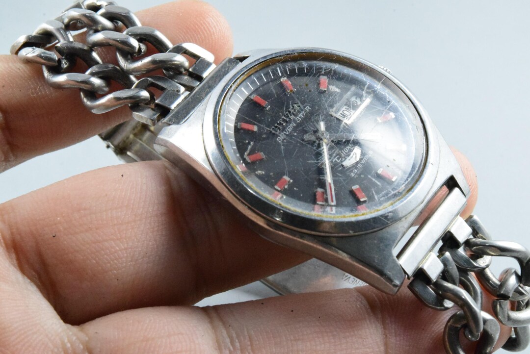 Vintage Citizen V2 Seven Star Black Dial Men Automatic Watch Japan JDM ...
