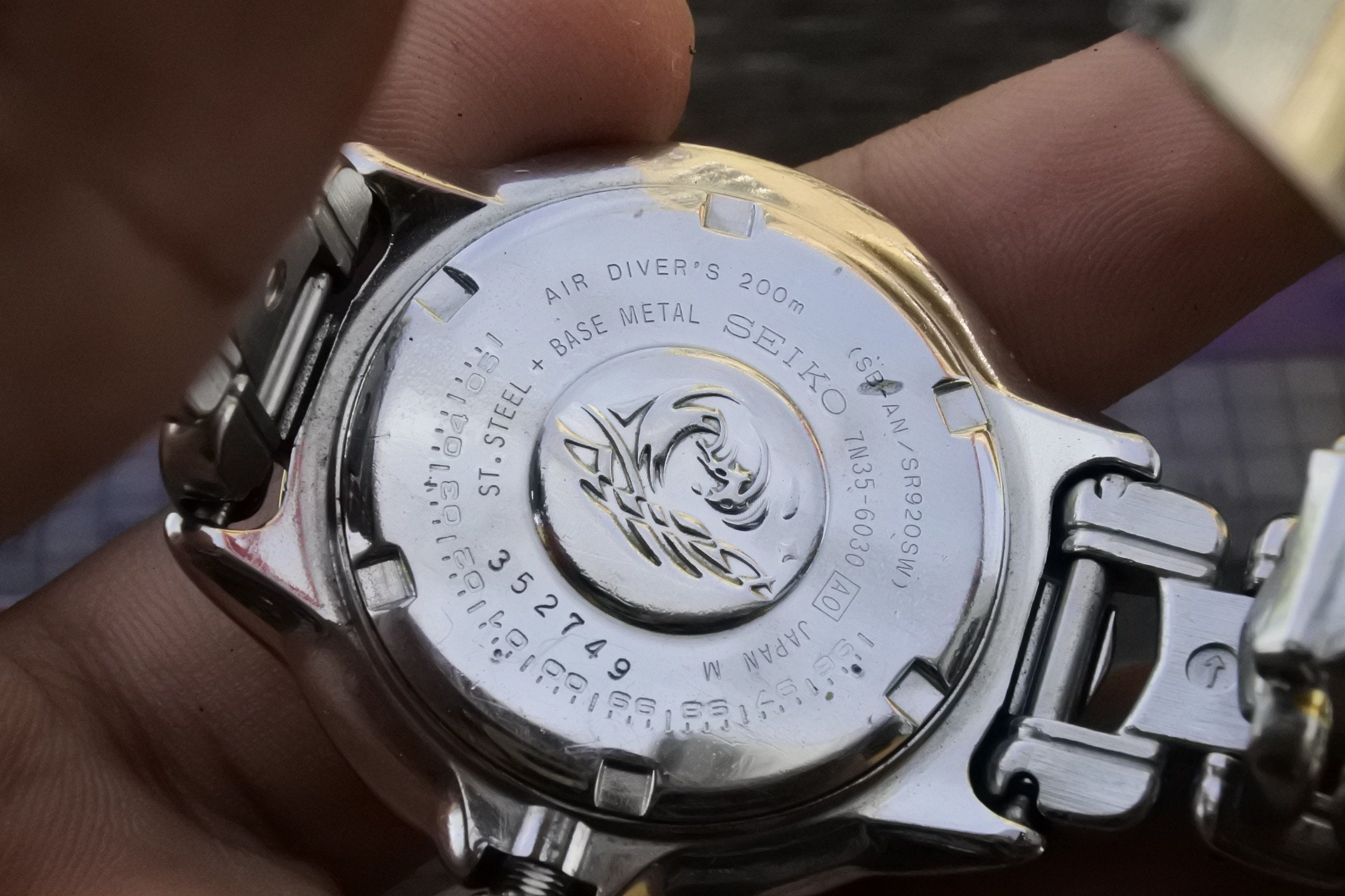 Vintage Seiko Scuba Driver 7N35 6030 Blue Dial Men Quartz Watch Japan ...