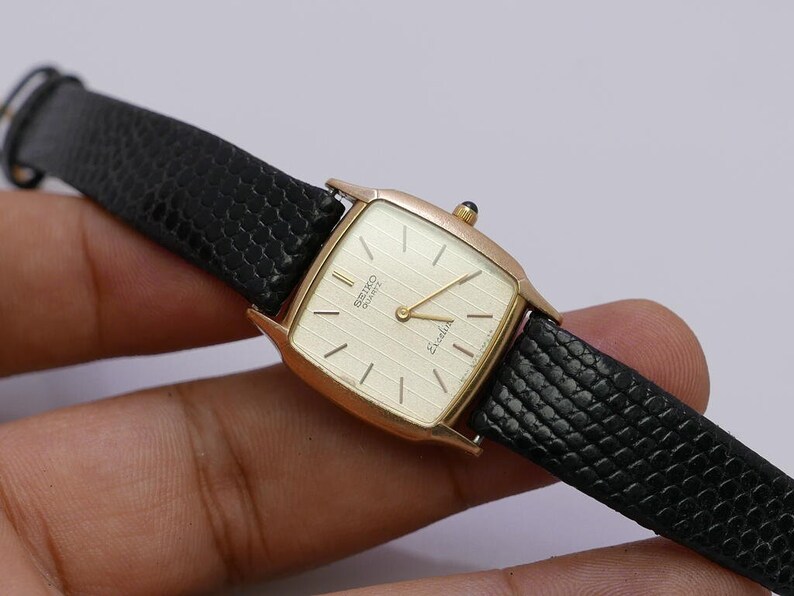 Vintage Seiko Exceline 14K Gold Filled 8420 5400 Lady Quartz Watch Japan Cushion Shape 24mm - Etsy