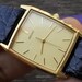 Vintage Seiko Gold Plated 9021 5340 Yellow Dial Men Quartz Watch Japan Square Tank Shape 28mm - Etsy