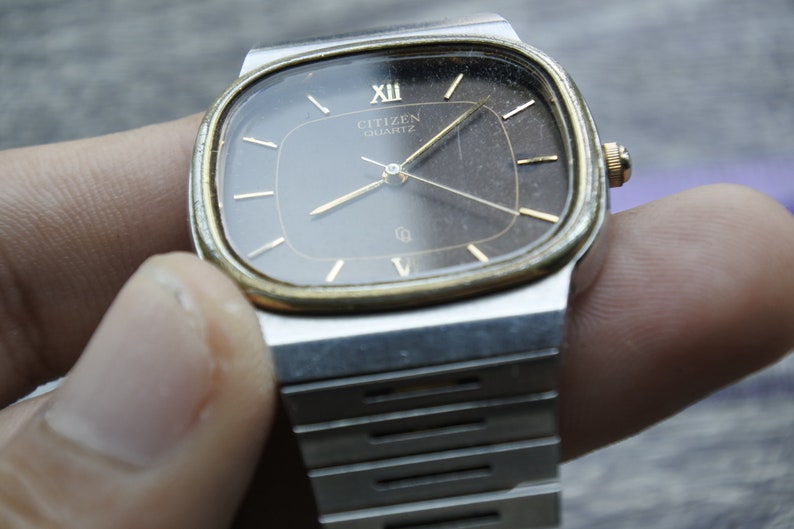 Vintage Citizen Brown Chocolate Dial Men Quartz Watch Japan - Etsy