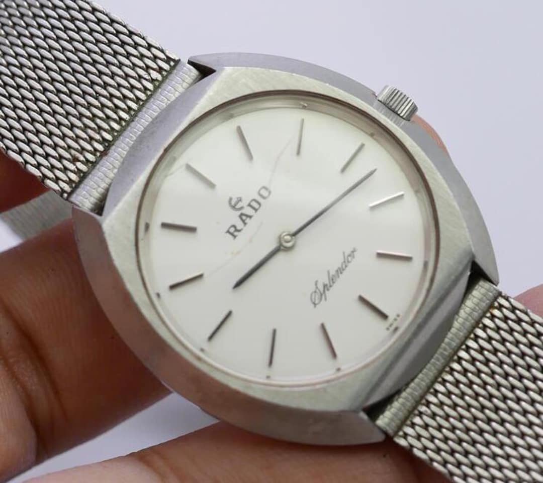 Vintage Rado Splendor White Dial Men Hand Winding Watch Swiss Made ...