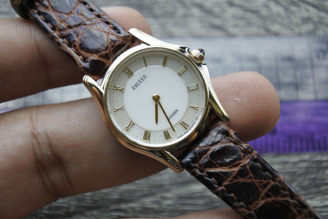 Vintage Citizen Exceed Gold Plated White Dial Lady Quartz - Etsy