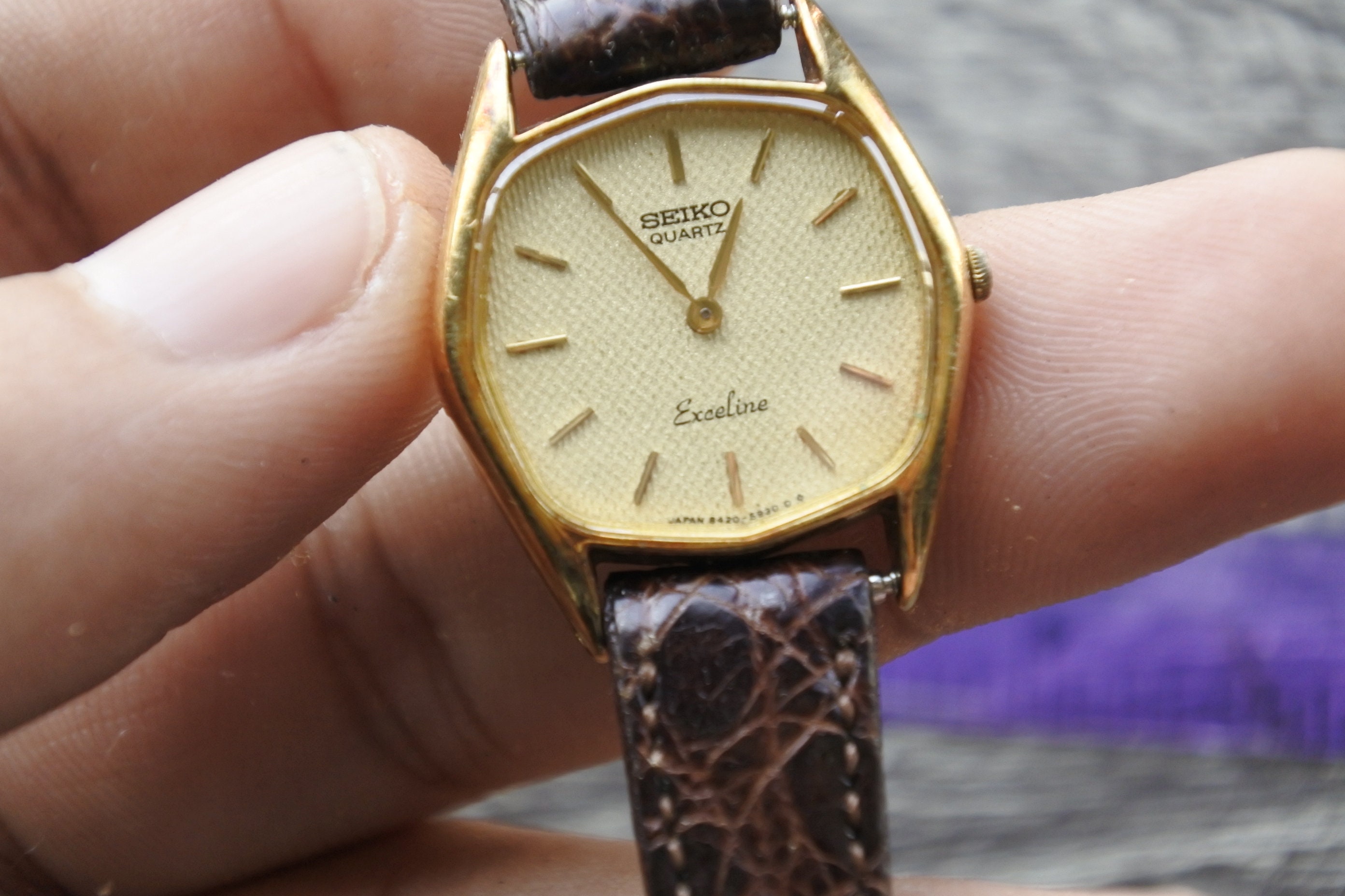 Vintage Seikoexceline 8420 5740 Gold Filled Lady Quartz Watch - Etsy