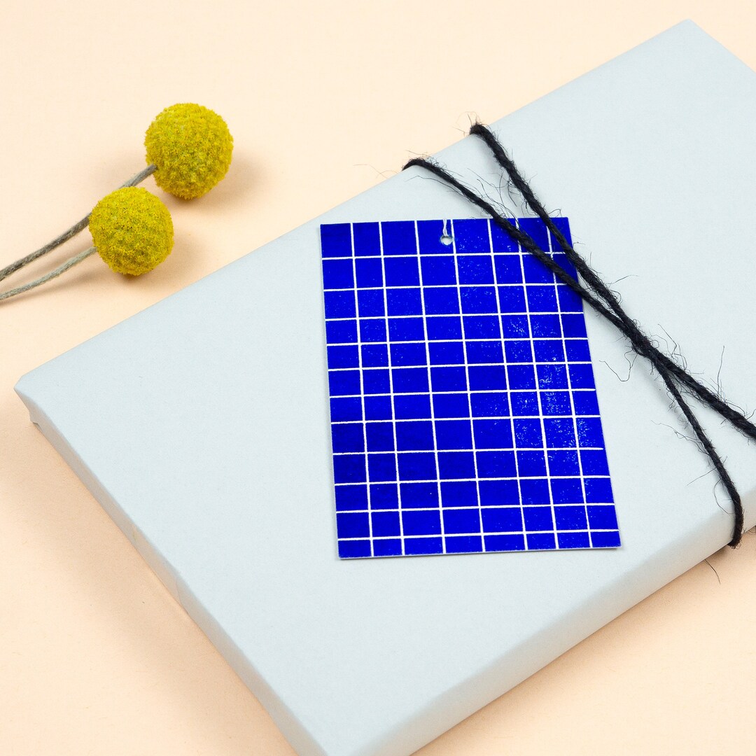 Gift Tags Mix & Match Blue / Handprinted - Etsy