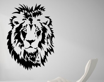Lion wall decal | Etsy