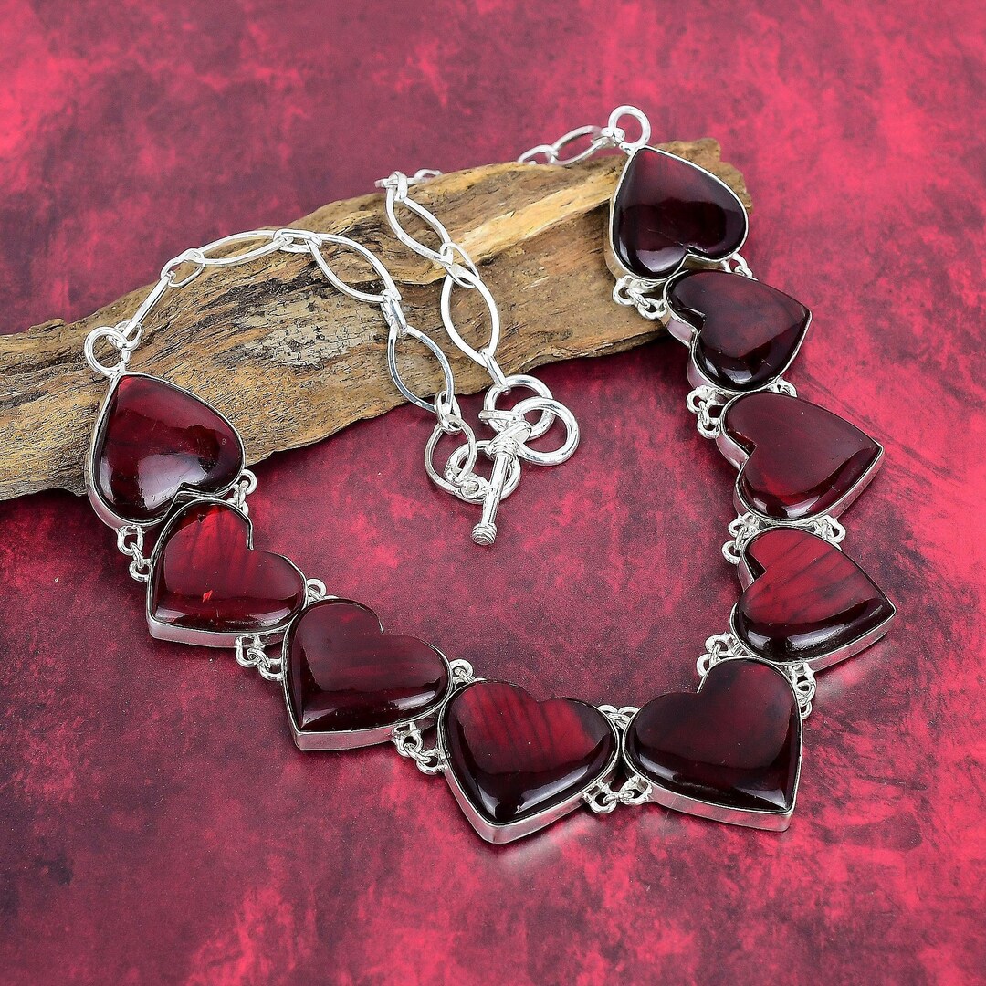 Red Flash Labradorite Jewelry, 925 Sterling Silver Jewelry, Gemstone ...