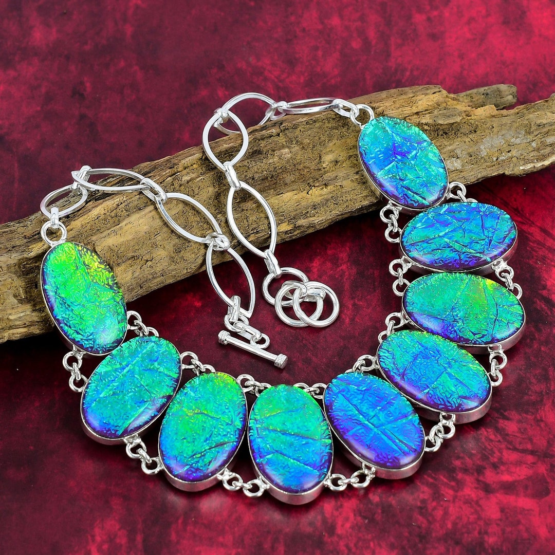 Pink Australian Triplet Opal Necklace, 925 Sterling Silver, Gemstone ...