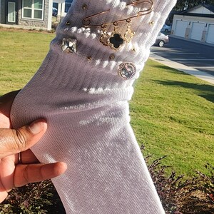 Bedazzled Charm Socks, Charm Socks, Slouch Socks - Etsy