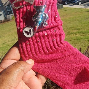 Bedazzled Charm Socks, Charm Socks, Slouch Socks - Etsy