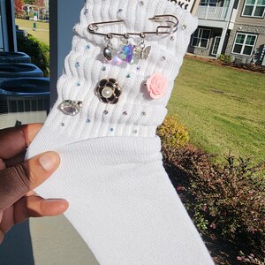 Bedazzled Charm Socks, Charm Socks, Slouch Socks - Etsy