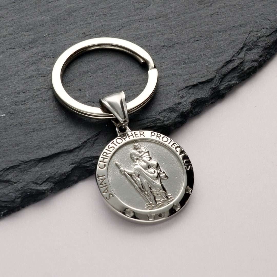 Saint Christopher Keyring With Option to Personalise - Etsy