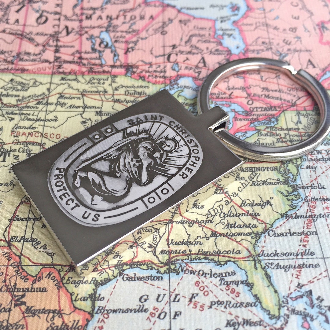 Saint Christopher Keyring, St Christopher Keychain, Patron Saint of ...