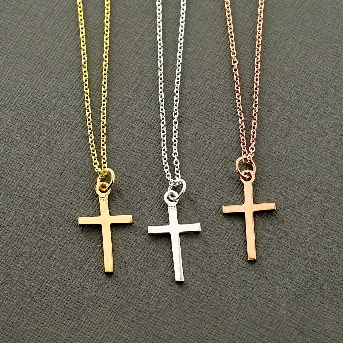 Girl's Cross Necklace - Girl's Necklace - Silver Cross Necklace ...