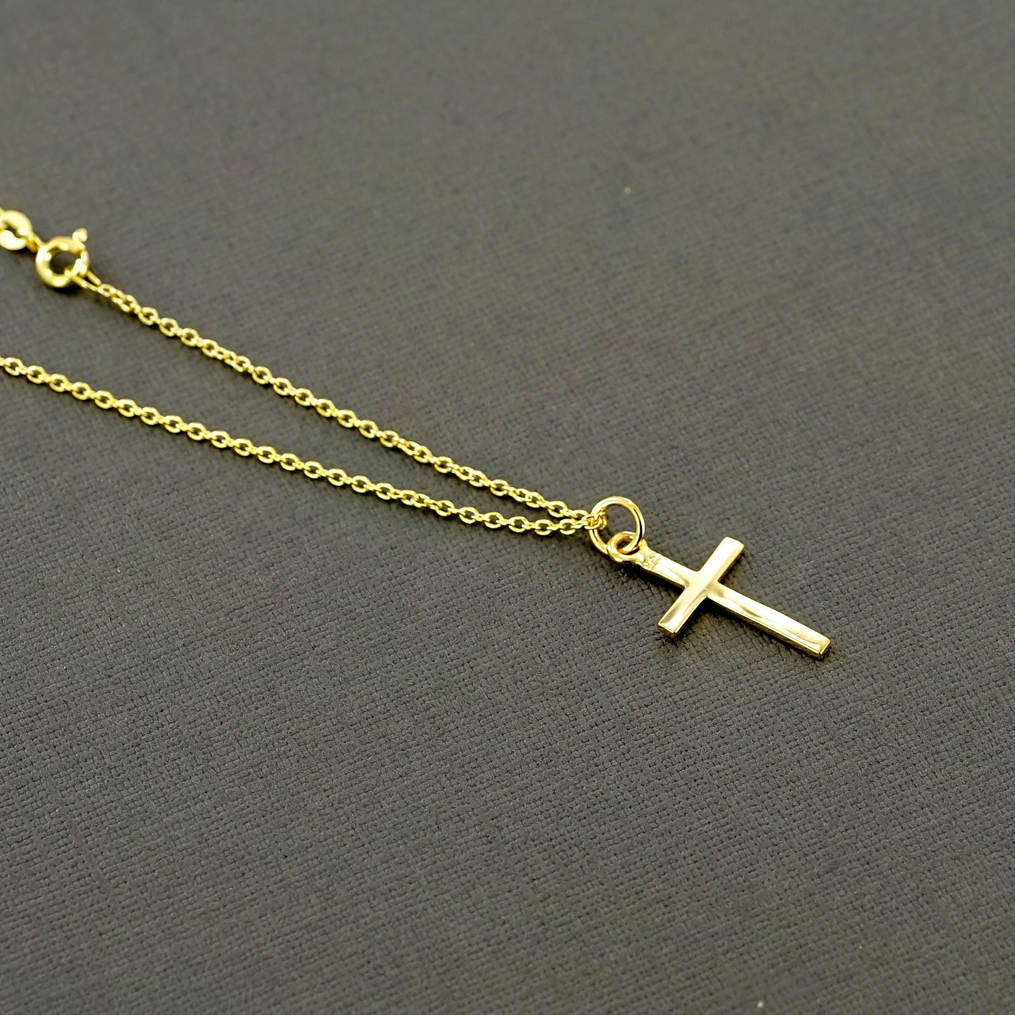 Girl's Cross Necklace - Girl's Necklace - Silver Cross Necklace ...