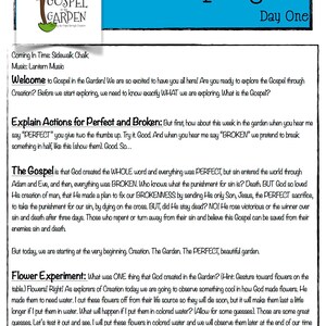 Gospel in the Garden Vbs or Backyard Bible Club Curriculum - Vacation ...