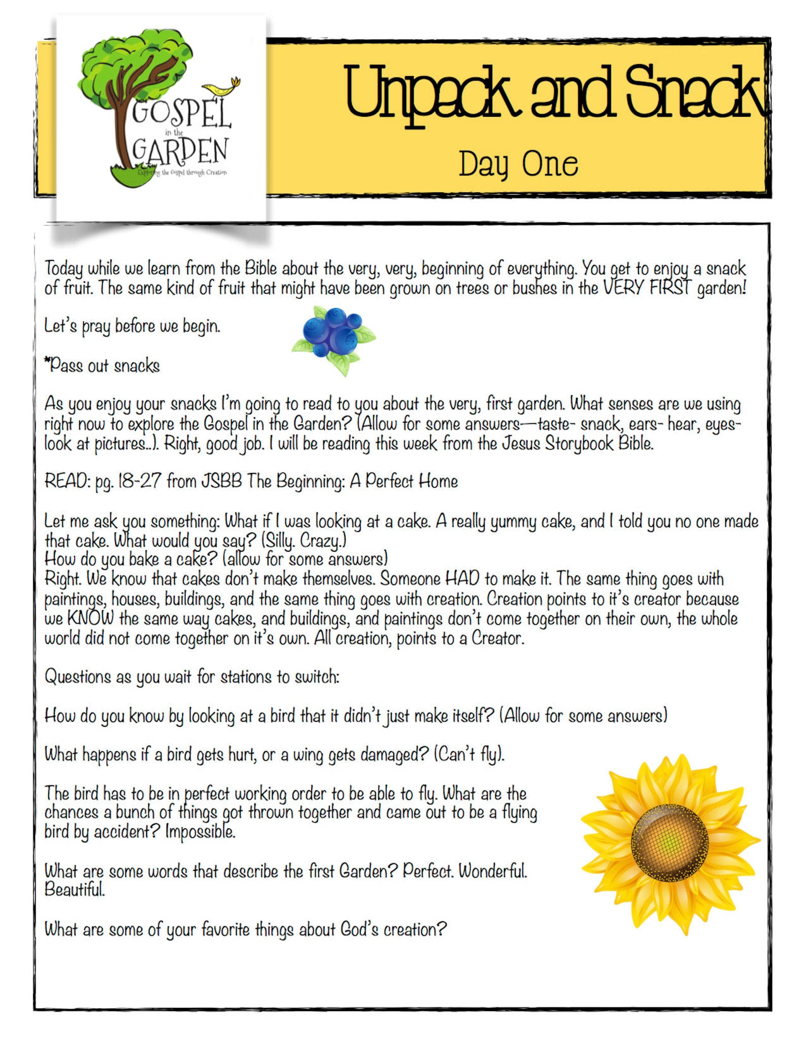 Gospel in the Garden Vbs or Backyard Bible Club Curriculum - Vacation ...