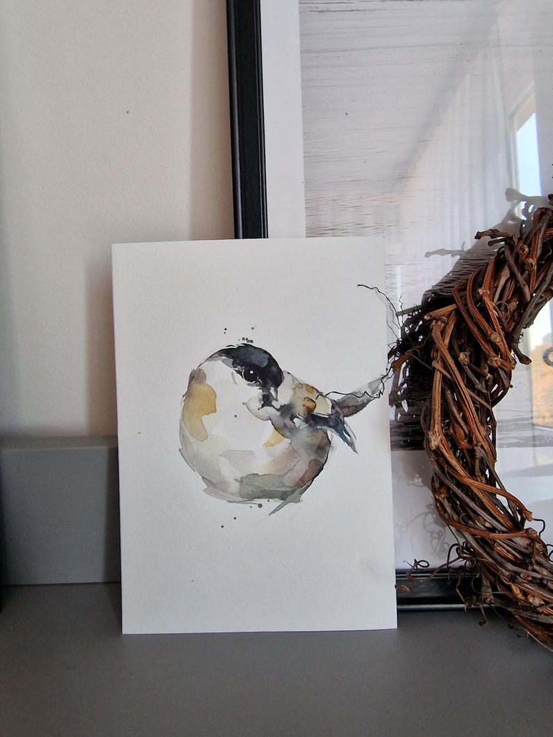 Nature-inspired Bird Artwork Colorful Watercolor Print for a Cozy Home ...