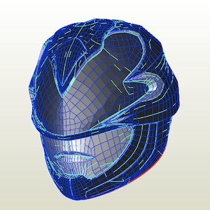 Power Rangers 2017 Black Ranger Helmet Pepakura Foam File - Etsy