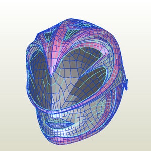 Power Rangers 2017 Pink Ranger Helmet Pepakura Foam File - Etsy