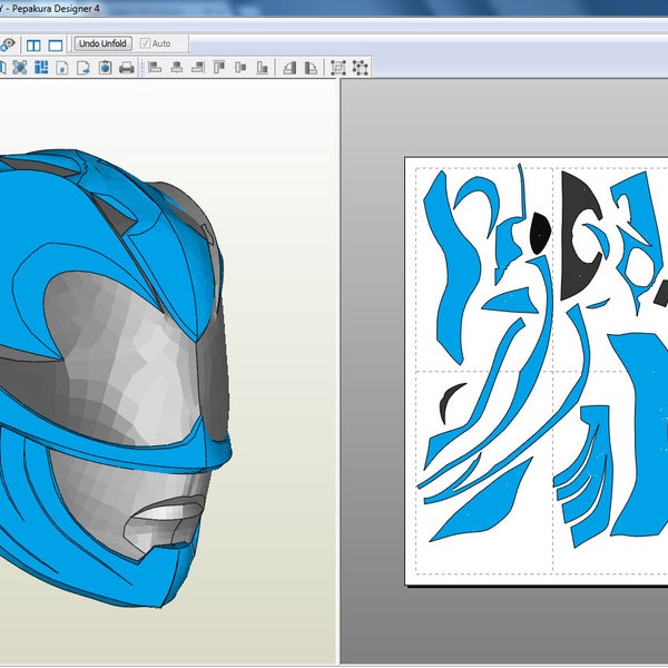 Power Ranger Helmet Pepakura - Etsy
