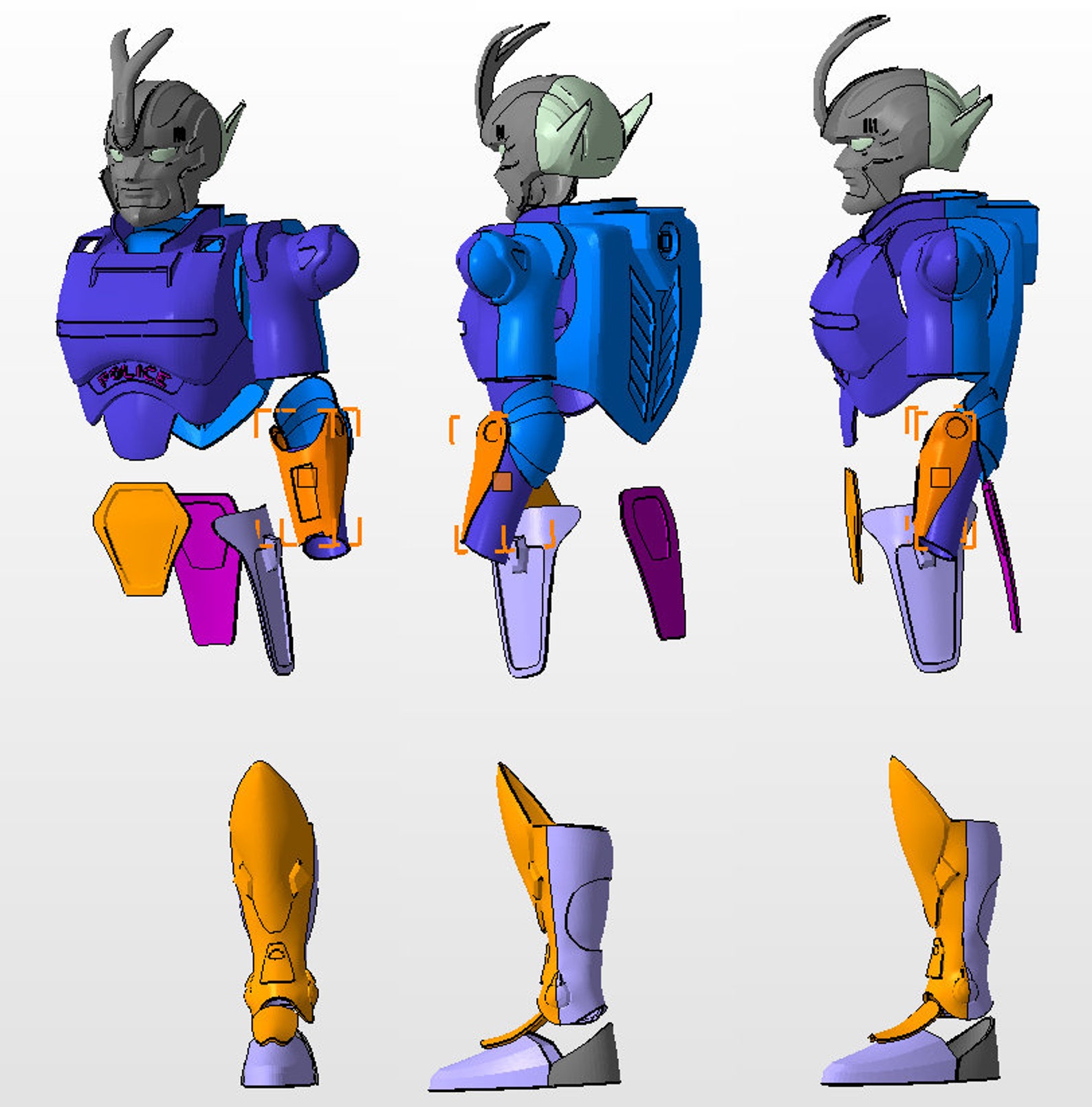 Cybercop Jupiter Armor 3d Print File - Etsy