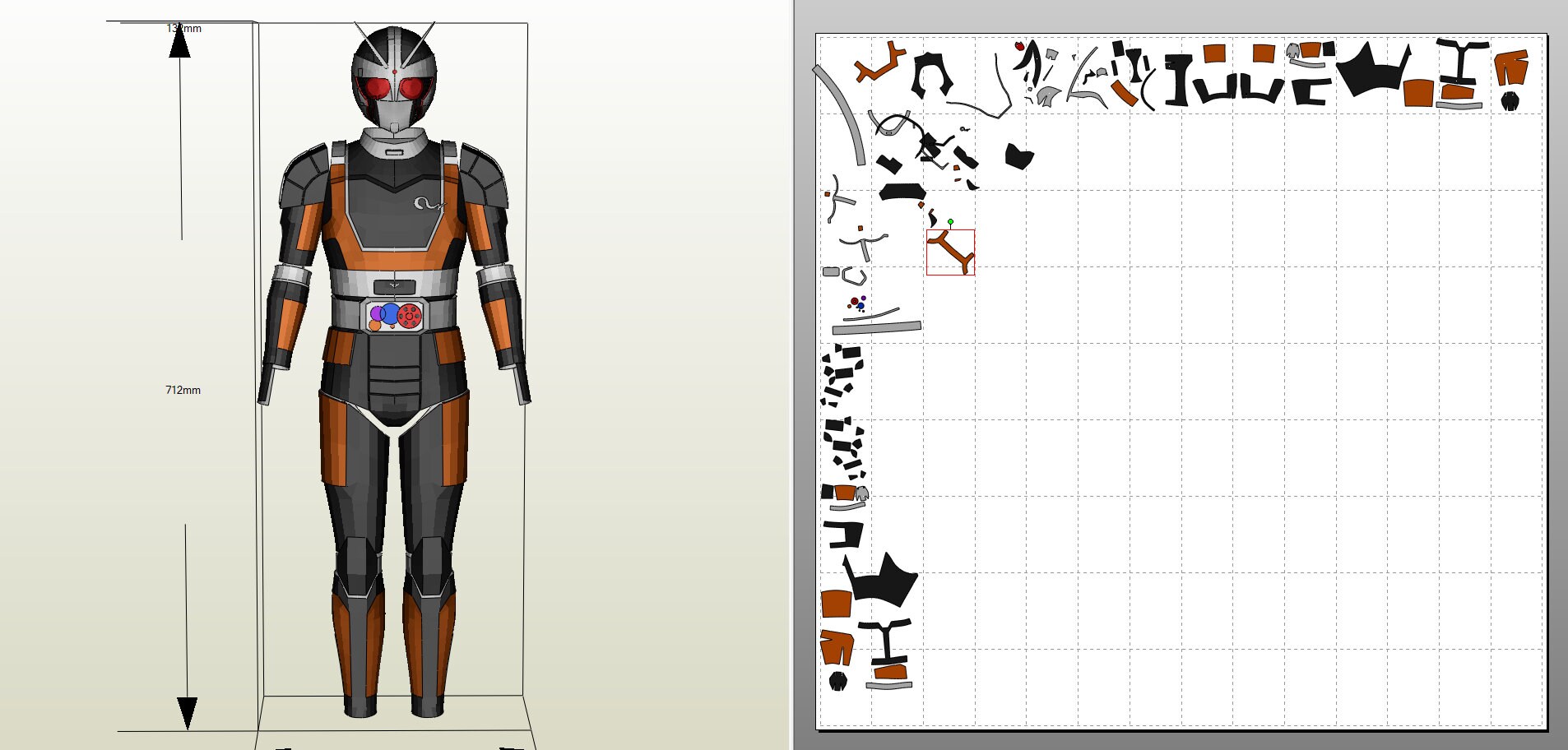 Kamen Rider Robo Foam File Pepakura - Etsy Canada