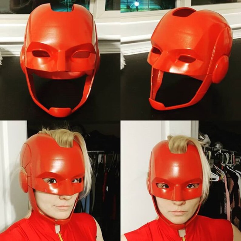 Captain Marvel Helmet 3d Printer File - Etsy