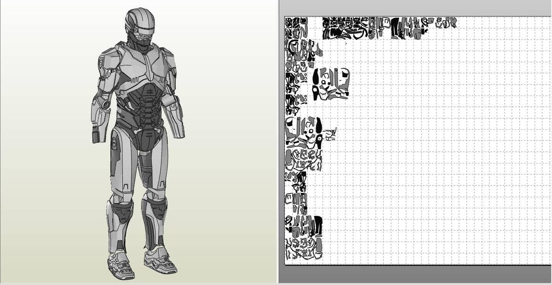 Robocop 2014 Full Suit Pepakura Foam Files - Patterns & Blueprints - Etsy