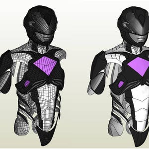 Power Rangers 2017 Black Ranger Full Suit Pepakura Foam Files - Etsy