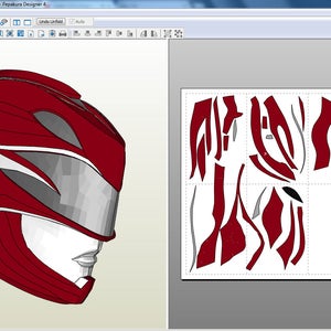Power Rangers 2017 Red Ranger Helmet Pepakura Foam File - Etsy
