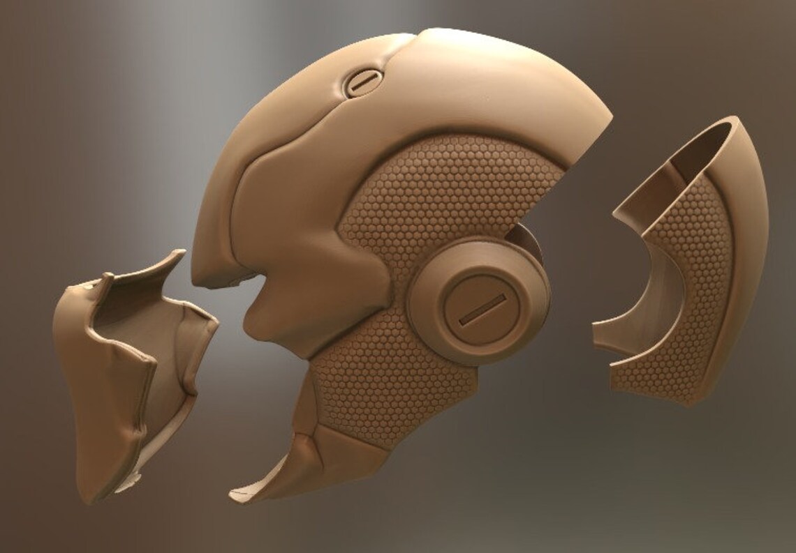 Red Ronin Helmet redhood Custom 3D Print File - Etsy