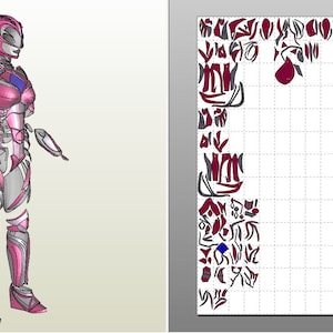 Power Rangers 2017 Pink Ranger Full Suit Pepakura Foam Files - Etsy