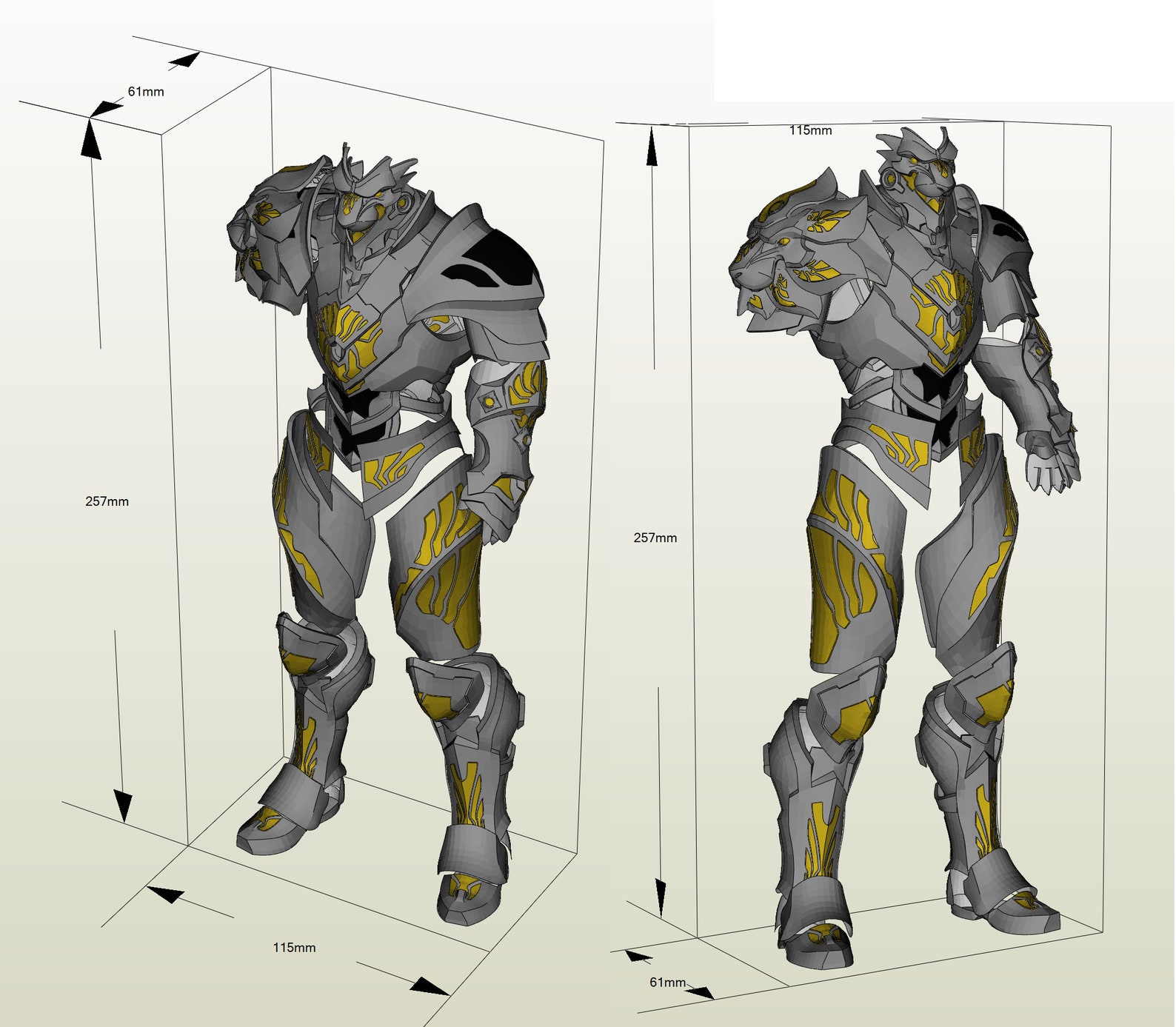 Godfall Silvermane Full Suit pepakura foam files pdo - Etsy México