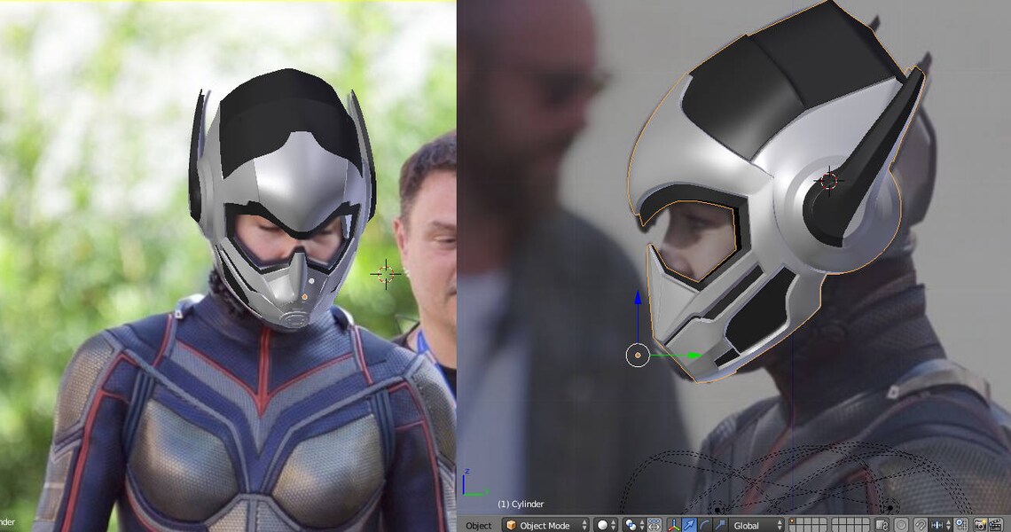 Wasp Helmet Marvel 3d Printer File - Etsy