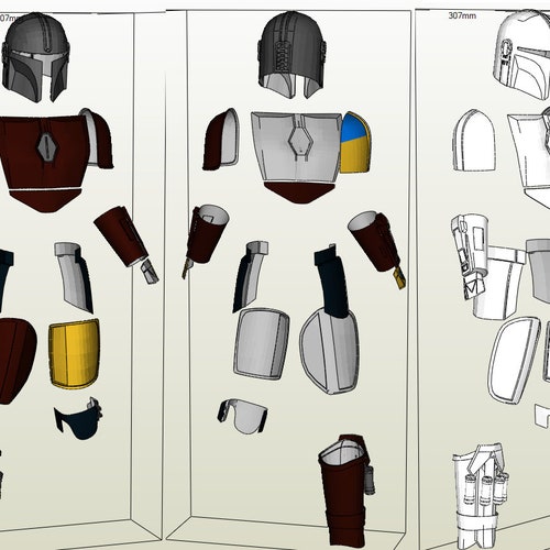 Mando Helmet Pepakura PDF & PDO Templates for Foam Cosplay | Etsy UK
