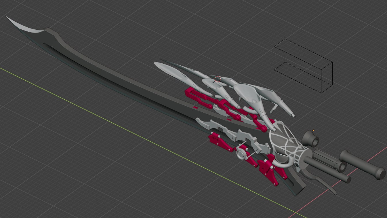 Dmc 5 Red Queen Sword 3d Printer File - Etsy