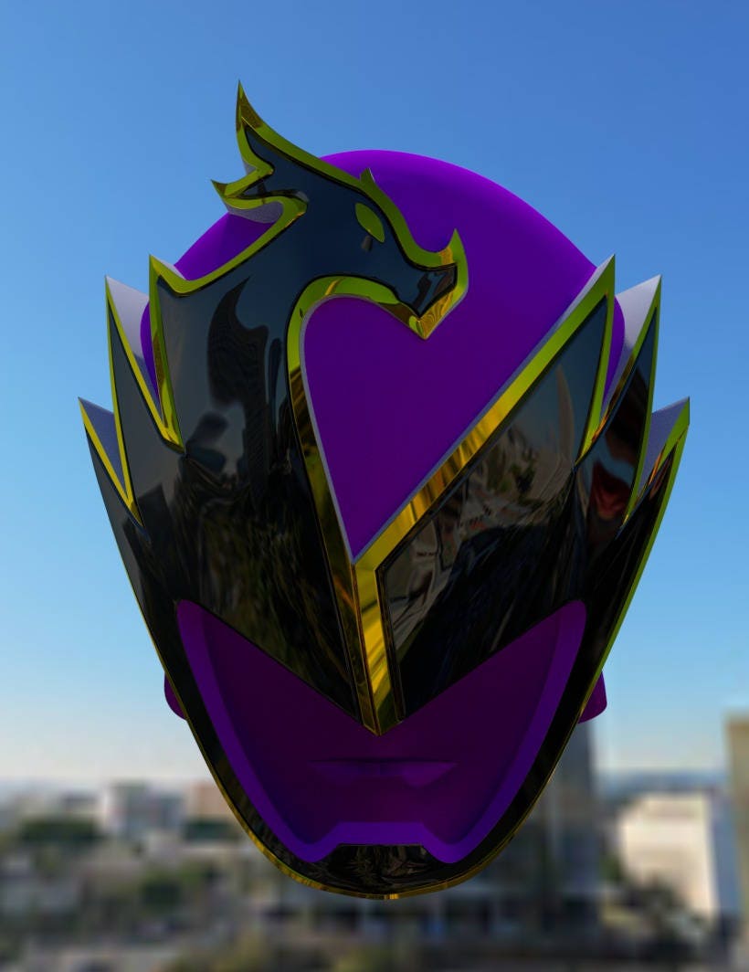 Uchu Sentai Kyuranger Ryu Commander Helmet | Etsy