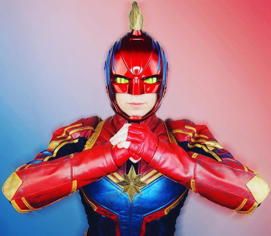Captain Marvel Helmet 3d Printer File - Etsy
