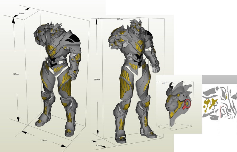 Godfall Silvermane Full Suit Pepakura Foam Files Pdo - Etsy