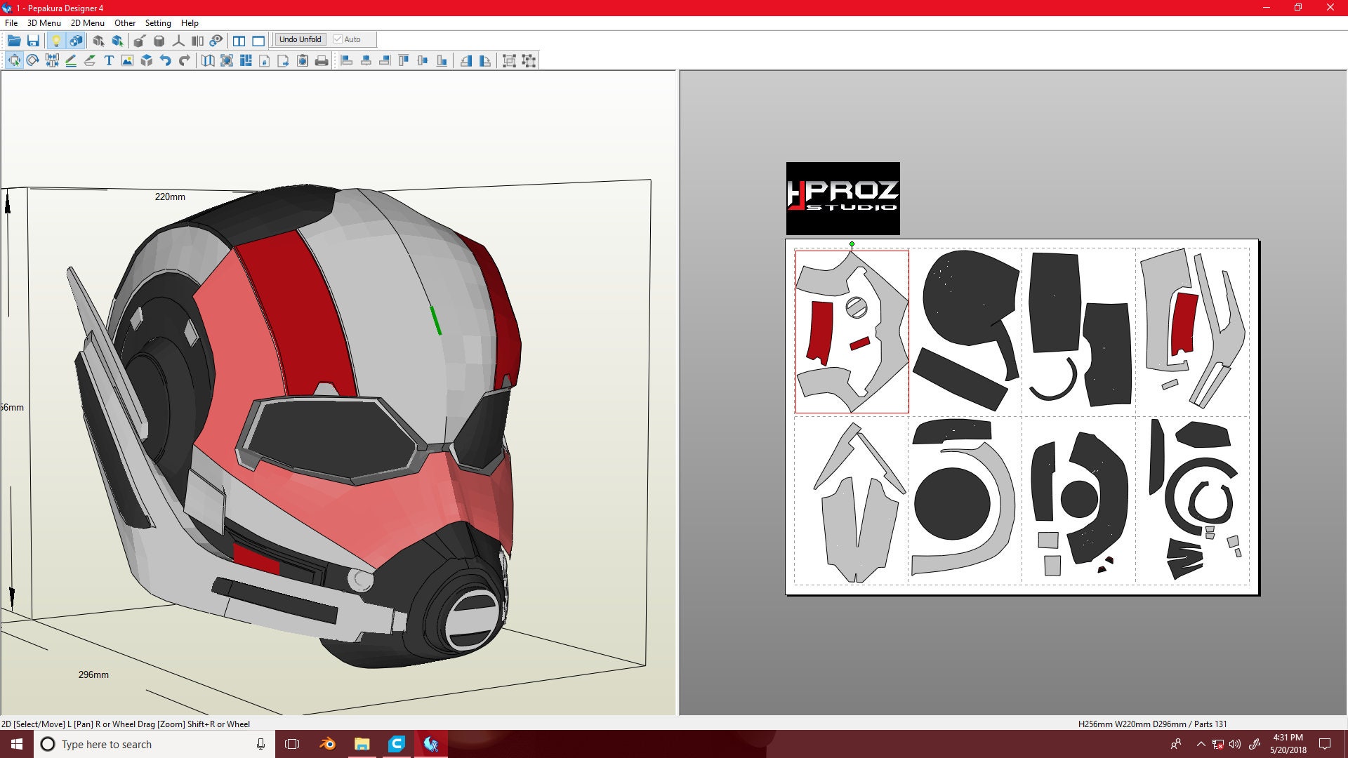 Pepakura helmets files - nolflisting